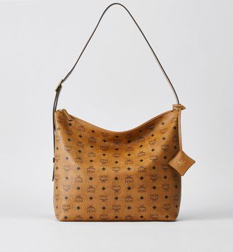 MCM Aren Hobo in Visetos COGNAC VISETOS
