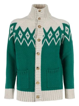 Ballantyne cardigan &agrave; col montant - Vert