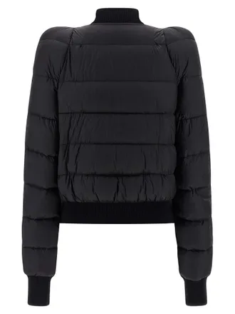 Rick Owens Womens Black Nylon Bomber Clothing