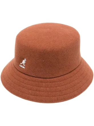 Kangol bob &agrave; logo Lahinch brod&eacute; - Marron