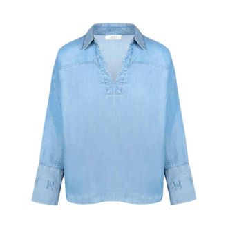 H&eacute;st H&eacute;st - Chemise Miriam en Tencel - Femme - Blouses et Chemises - Bleu - Taille: 40 FR