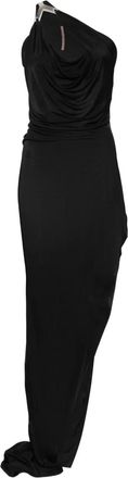 Rick Owens robe à une épaule - Noir