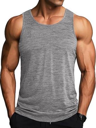 Magcomsen D&eacute;bardeur Homme Sport Tee Shirt sans Manche S&eacute;chage Rapide Respirant Marcel Homme Muscle Gym Gilets