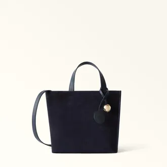 Furla Divide It Tote-bag S Toni Mediterraneo Blau Wildleder + Sidney-kalbsleder Damen