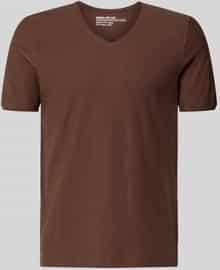 Mc Neal T-Shirt mit V-Ausschnitt und Rollsaum
