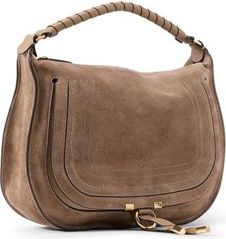 Chlo&eacute; Granc sac &agrave; main Marcie en cuir de veau daim