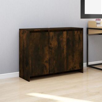 vidaXL Buffet Ch&ecirc;ne fum&eacute; 102x33x75 cm Bois ding&eacute;nierie Vidaxl