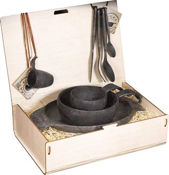 Kupilka Premium Set - 8 TLG. Outdoor Geschirr-Set (kelo (schwarz))