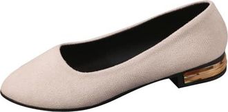 Generic Mocassins pour femme avec talon bloc en daim - &Eacute;l&eacute;gantes - Chaussures de f&ecirc;te - Ballerines de bureau classiques - Chaussures plates l&eacute;g&egrave;res et confort