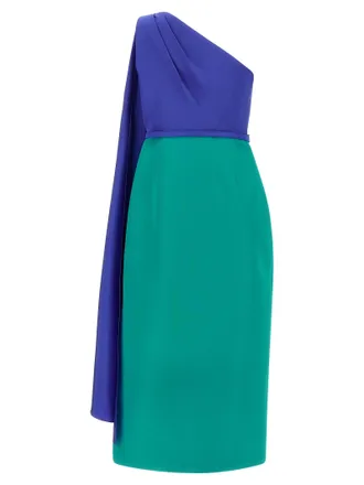 Carolina Herrera Womens Multicolor Silk Midi Dress