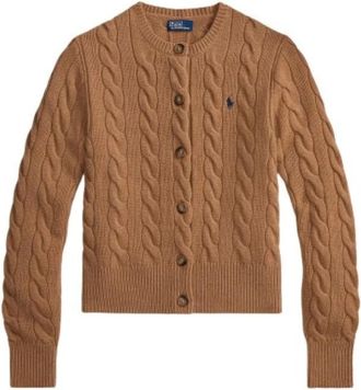Polo Ralph Lauren Femme, Pulls, Brun, Taille: 44 FR Cable Knit Cardigan