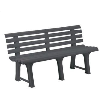 Progarden Homemaison - Banc ext&eacute;rieur orchidea Gris anthracite 145x49x74 cm