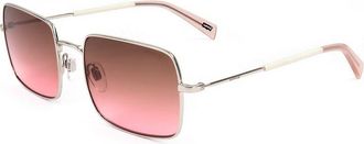 Levi's Quadratische Sonnenbrille mit verlaufenden rosa Gl&auml;sern