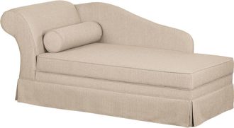 Maison Belfort home24 Recamiere Webstoff Beige/Cappuccino Webstoff 166 x 80 x 77cm Armlehne davorstehend links Landhaus