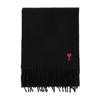 Ami Homme, Accessoires, Noir, Taille: ONE Size De Coeur Scarf