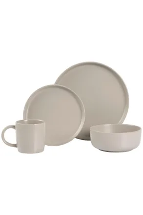 Novel Kombiservice Salerno, Taupe, Keramik, 16-teilig, Uni, 410 ml,900 ml, Lfgb, lebensmittelecht, Essen & Trinken, Geschirr, Geschirr-Sets, Kombiservice