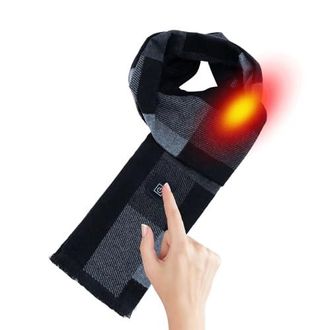 Generic &Eacute;charpe Chauffante Rechargeable Chauffe-&Eacute;lectrique Sans Fil Intelligente Chauffe Cou Pour Maison Bureau Ext&eacute;rieur Voyage V&eacute;lo Anniversaire No&euml;l Hommes