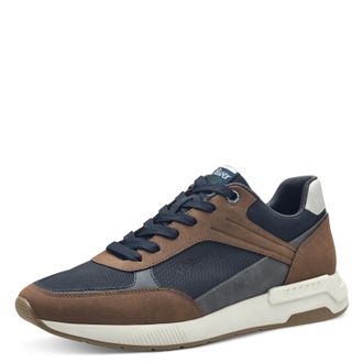 s.Oliver Herren Sneaker flach mit Schnürsenkeln Vegan, Braun (Brown Comb.), 42 EU