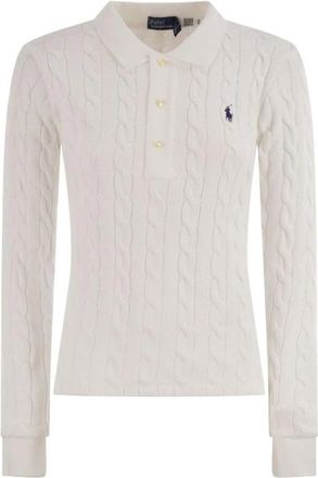 Polo Ralph Lauren Femme, Pulls, Blanc, Taille: 36 FR Col roul&eacute;s