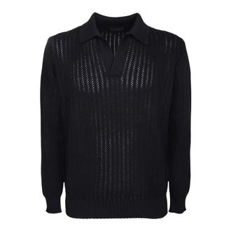 Dell'Oglio Polo-Kragen Pullover - - Tops - Herren - Schwarzk - M
