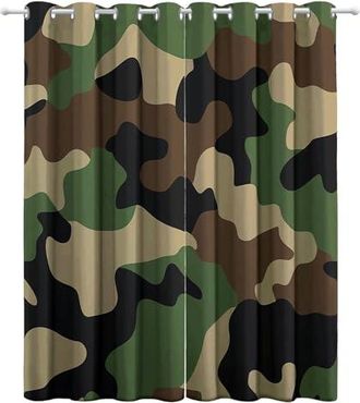 Generic Rideaux Occultants 3D Perles Et Fleurs 3D Thermique Et Sonore, 75L X 166H cm (2 Panneaux) Imprimé Rideau À Oeillets Décoration pour Salon Chambre Enfa