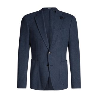 Joop Leicht taillierte Strukturjacke - - Jackets - Herren - Blau - 3XL