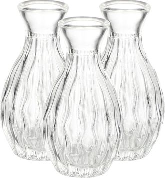 DOITOOL 3 St&uuml;ck Glas Aromatherapie Diffusor Flaschen &Ouml;ffnung Transparent Aromatherapie Beh&auml;lter rutschfest f&uuml;r Raumduft Reise Camping Dekoration