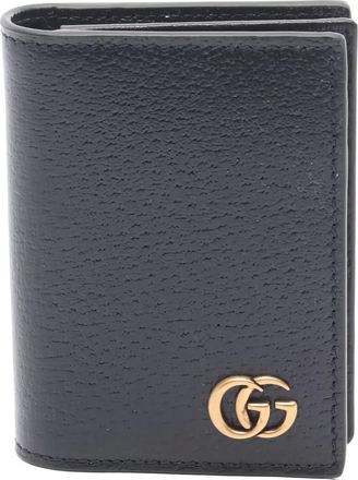 Gucci porte-cartes à plaque logo - Noir
