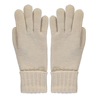 Moorer Guanto Knit Suede - Femme - Accessoires - Blanc - Taille: 7 IN