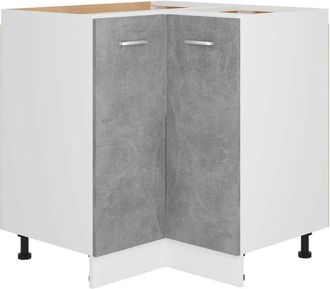 Les Tendances Armoire plancher dangle Gris b&eacute;ton 75,5x75,5x80,5