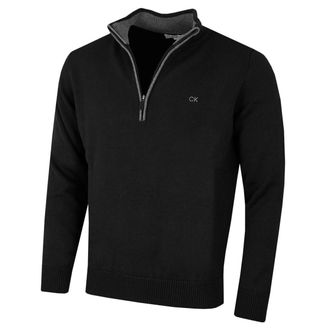 Calvin Klein Golf Herren Baumwollpullover - Schwarz - XXXXL