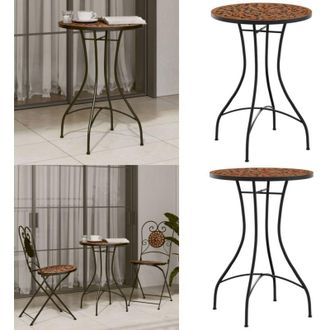 vidaXL Mosaik-Bistrotisch Terrakotta &Oslash;50x70 cm Keramik - Terrasse M&ouml;bel - Gartenm&ouml;bel Set - Outdoor Esstisch - Esszimmerset - Terracotta Tisch - Home &