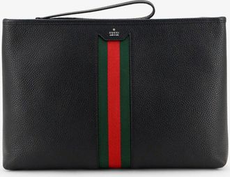 Gucci Portfolio grained leather clutch - GUCCI - gender_Man