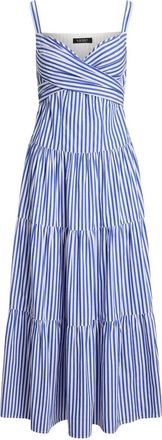 Ralph Lauren Femme, Robes, Bleu, Taille: 36 FR Striped Dress