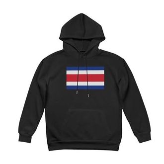Generic Sweat &Agrave; Capuche Costa Rica Drapeau pour Femme Adultes Et Adolescents Doublure Polaire Sweatshirt pour Patriotes Hoodie Femmes Femmes Pull &Agrave; Capuche po