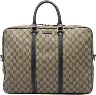 Gucci Sacoche daffaires Pre-owned - unisex - Pre-owned - Beige - Taille: ONE Size