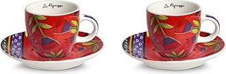 Egan Set 2 Tassen Kaffee Le Puppe Rote ML 100