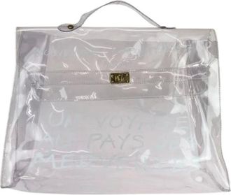 Herm&egrave;s Sac &agrave; main en vinyle Pre-owned - Femme - Pre-owned - Gris - Taille: ONE Size