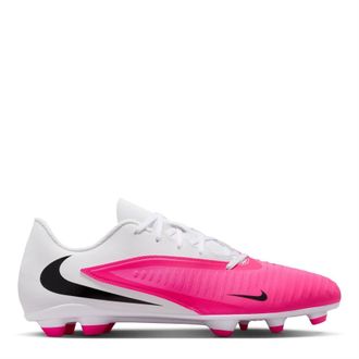 Nike Phantom 6 Low Club Fu&szlig;ballschuhe mit festem Boden f&uuml;r Herren (Wei&szlig;/Pink)