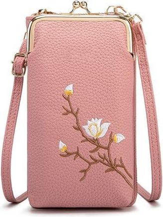 Generic Portefeuille à bandoulière pour femme avec support de téléphone portable, sac à main pour téléphone avec bandoulière, sac à main léger pour voyage et 