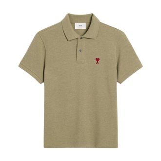 Ami Homme, Tops, Vert, Taille: M Polo avec Logo