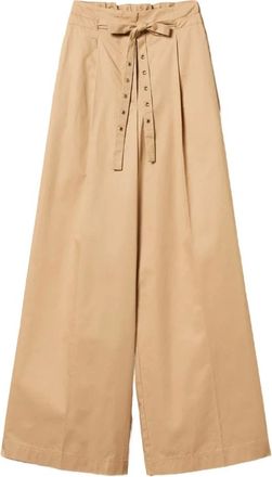 Twinset Femme, Pantalons, Beige, Taille: 40 FR Pantalon Palazzo