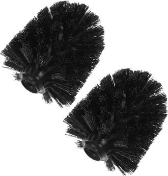 Valiclud Toilettenbürsten Ersatzbürstenkopf Kunststoff Runde Form Schwarz Universell Kompatibel Für Badezimmer Mit Einfachem Austausch 2 Stück