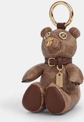 Coach Taschenanh&auml;nger B&auml;r aus Signature-Canvas zum Sammeln