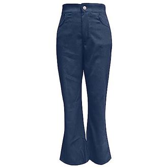 Generic Pantalon en velours c&ocirc;tel&eacute; pour femme - Coupe ajust&eacute;e - Taille haute - Pantalon de loisirs - Long - L&eacute;ger et confortable - Pantalon de d&eacute;tente &eacute;l&eacute;gant