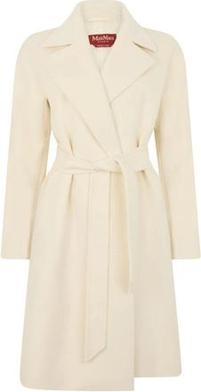 Max Mara Manteau drap&eacute; ceintur&eacute; Dravenna - Femme - Manteaux - Beige - Taille: 38 FR
