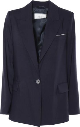 PESERICO Femme, Vestes, Bleu, Taille: 44 FR Giacca