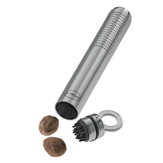 R&ouml;sle Muskatreibe, Hochwertige zum Reiben von frischem Muskat oder Ingwer, mit Aufbewahrungsfach, Edelstahl 18/10, sp&uuml;lmaschinengeeignet, 18 x 2,7 x 3 cm, S