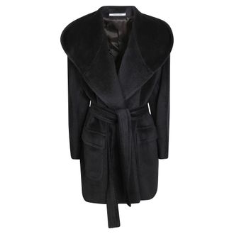 Tagliatore Manteau Jilly &agrave; capuche 3/5 - Femme - Manteaux - Brun - Taille: 38 FR