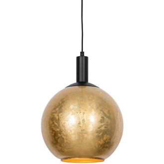 QAZQA Bert - Suspension - 1 lumière - ø 30 cm - Noir et Or - Design - éclairage intérieur - Salon i Chambre i Cuisine i Salle à manger - Qazqa